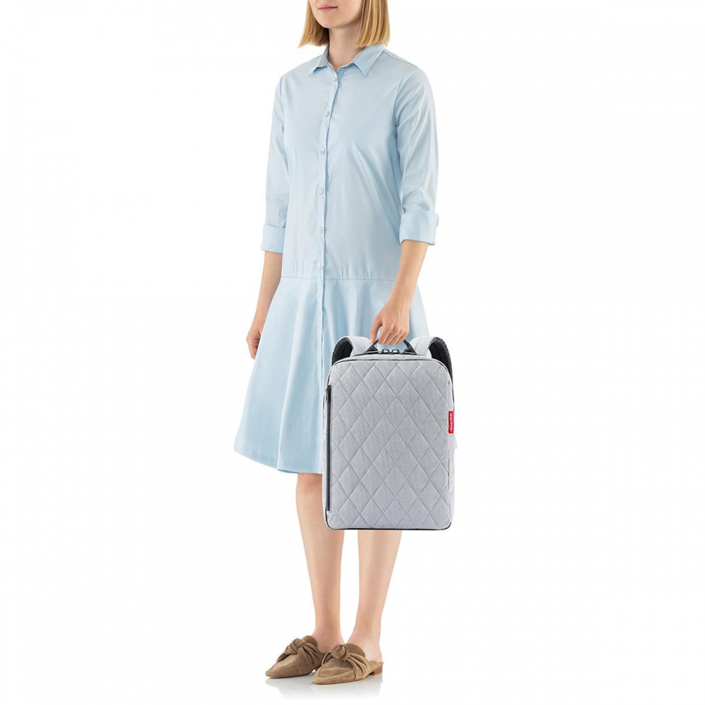 Ruksak Reisenthel Classic Backpack M Rhombus Light Grey | Bagabaga.sk