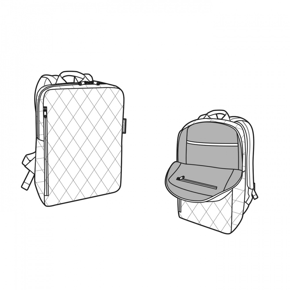 Ruksak Reisenthel Classic Backpack M Rhombus Light Grey | Bagabaga.sk